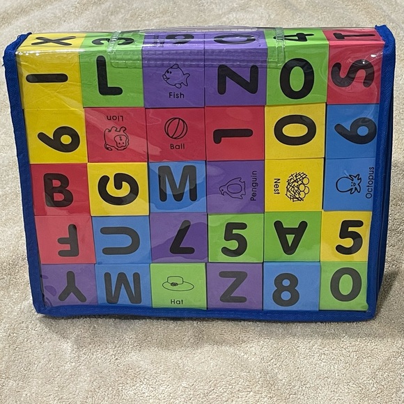 Toys | Multi Color Learning Blocks Numberalphabetshapessight Words ...